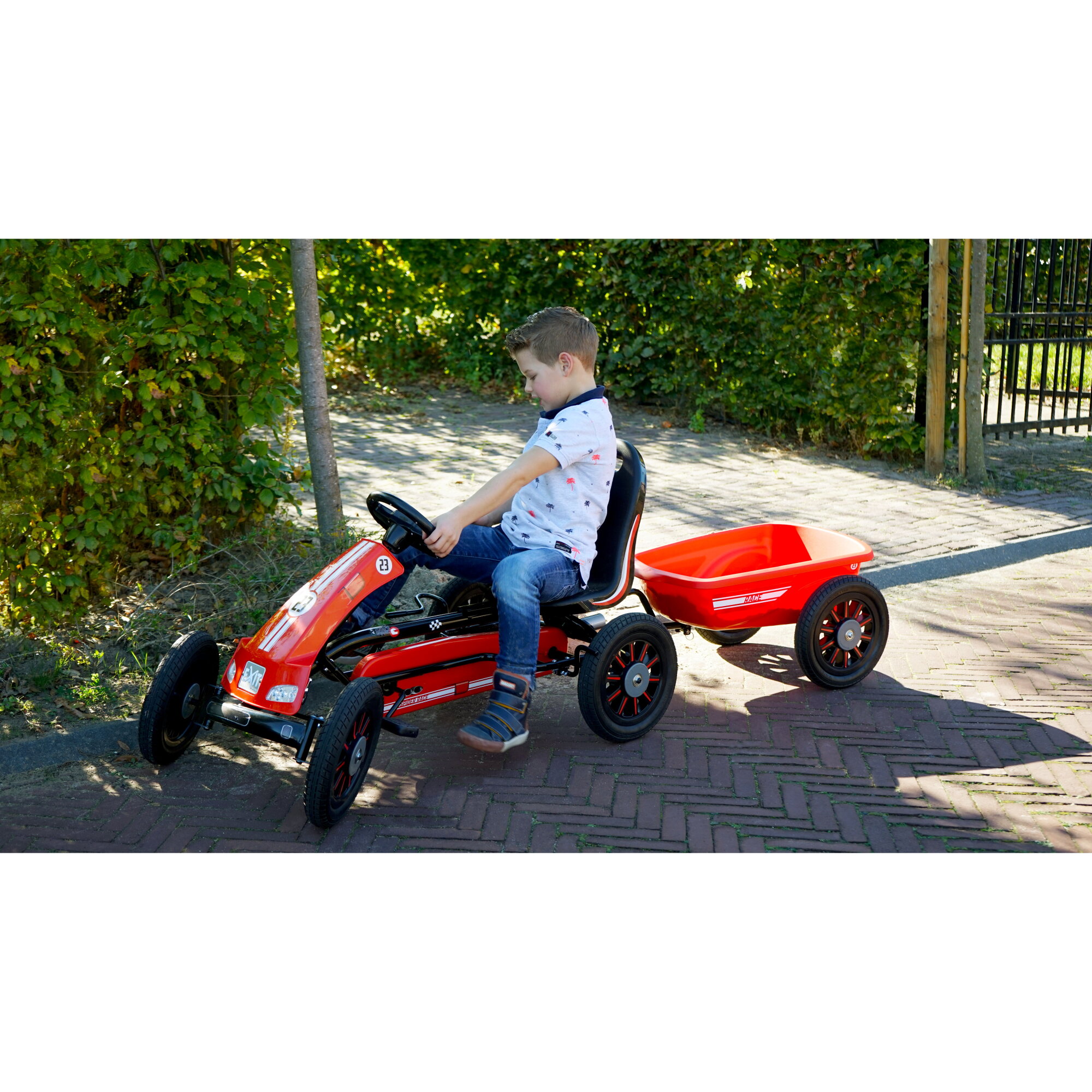 EXIT Spider Race skelter met aanhangwagen - rood | EXIT Toys
